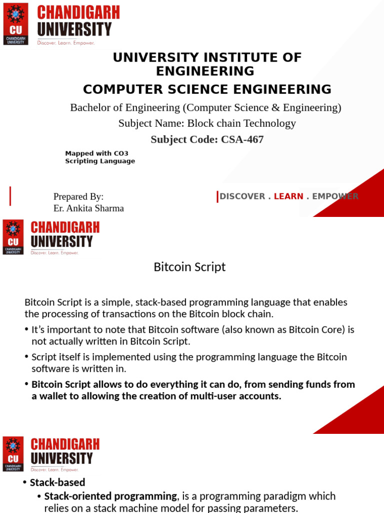 Bitcoin Script: Basics & Features | PDF | Bitcoin | Computer Programming