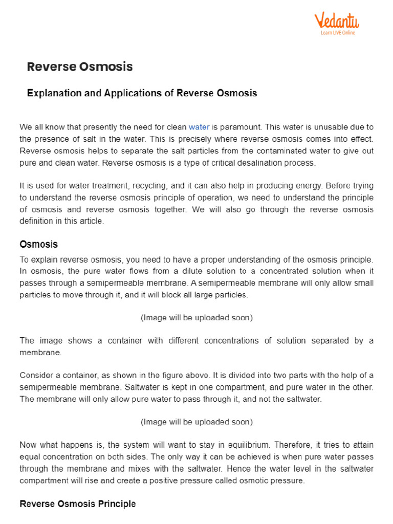 Reverse Osmosis | PDF