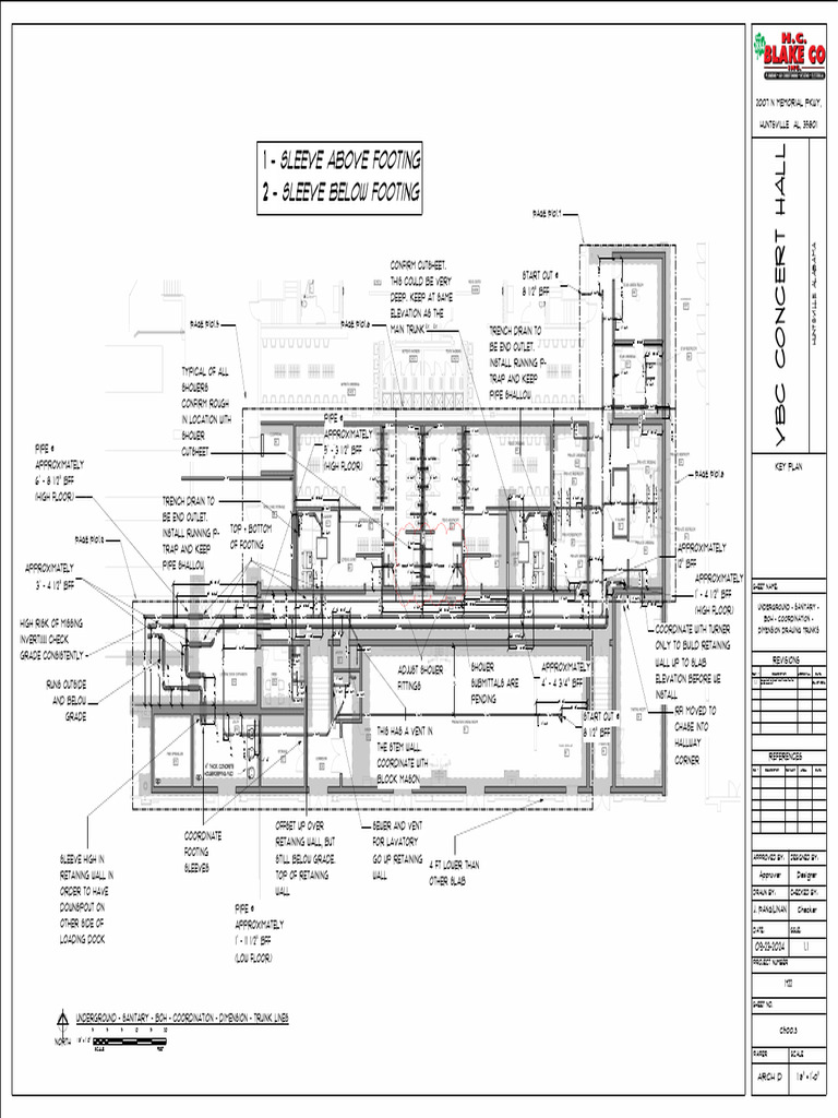 VBC Concert Hall - Ug - DWV - Dimension Drawings - 09242024 | PDF ...