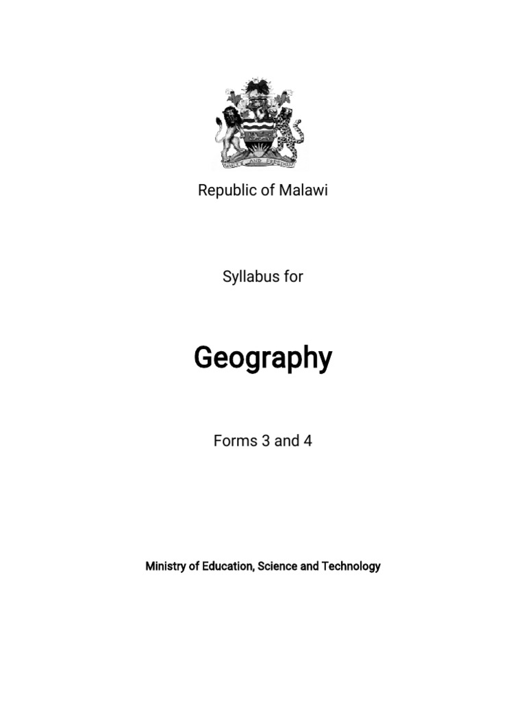 Geography Syllabus Forms 3-4 | PDF
