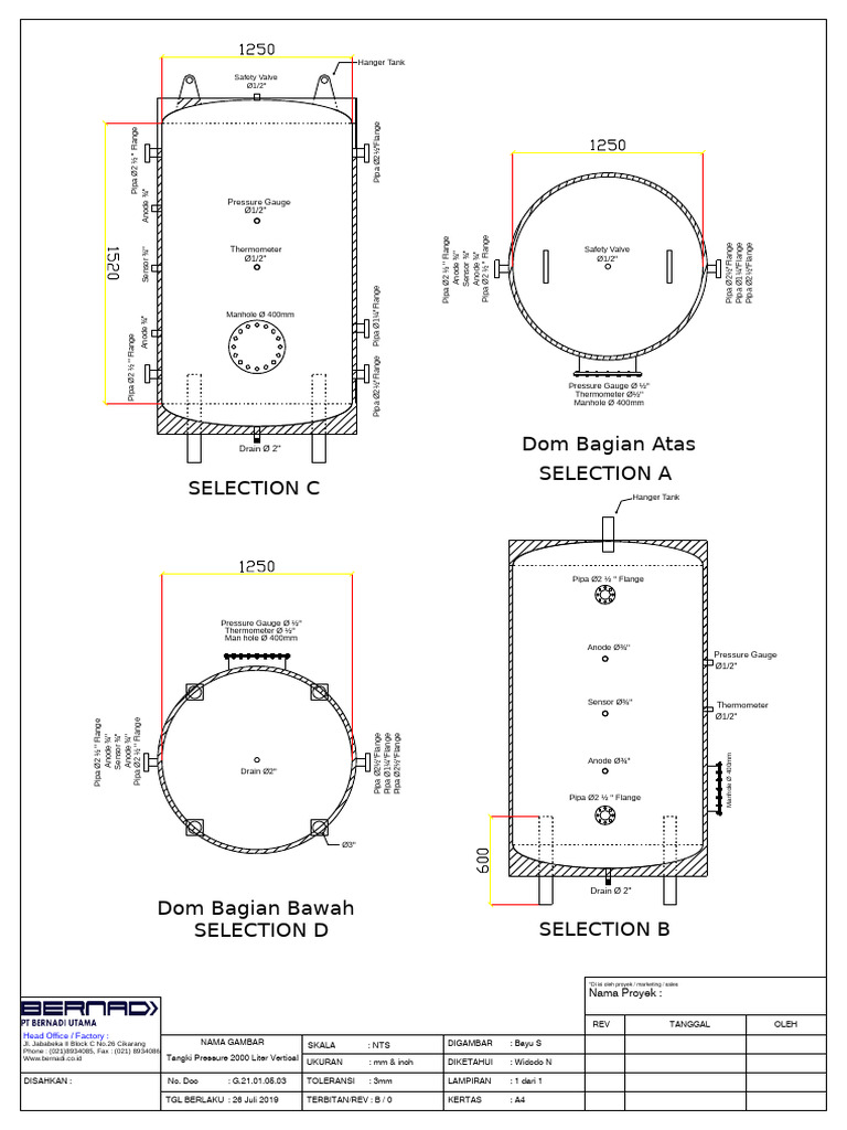 G.21.01.05.03 [Tangki Pressure 2000 Liter Vertical] (1) | PDF ...