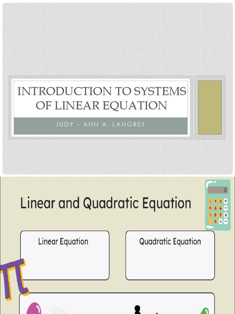 Introduction to Linear Equations Systems | PDF