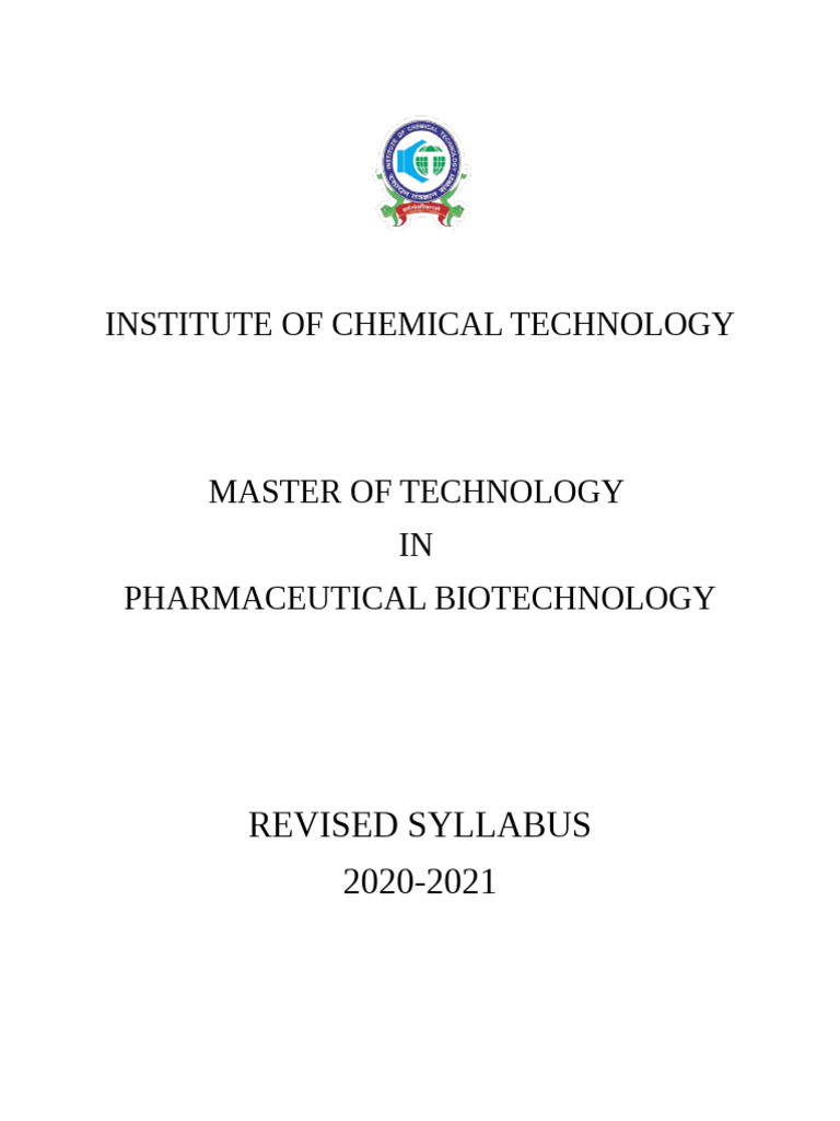 PG19-M Tech in Pharmaceutical Biotechnology-Syllabus | PDF | Immune ...