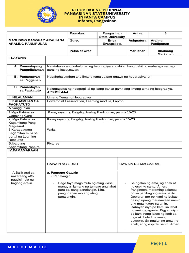 Aral Pan Revised Grand Demo | PDF