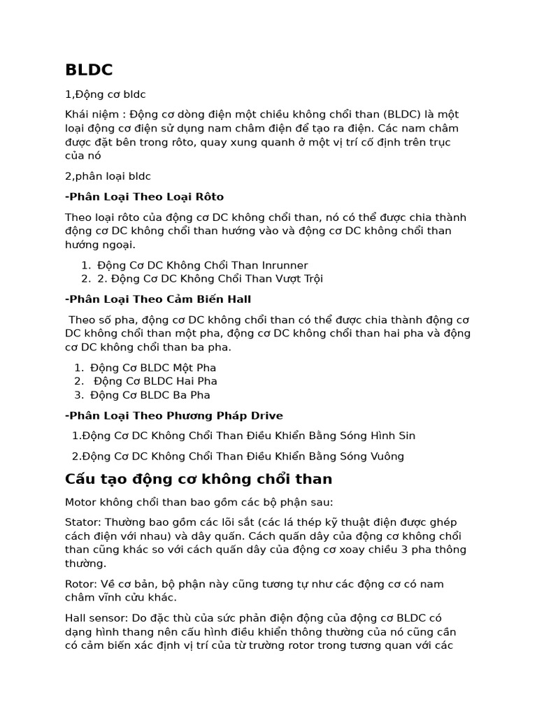 BLDC | PDF