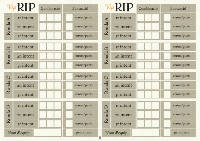 Vip Rip (Plantilla Mode Competitiu) | PDF