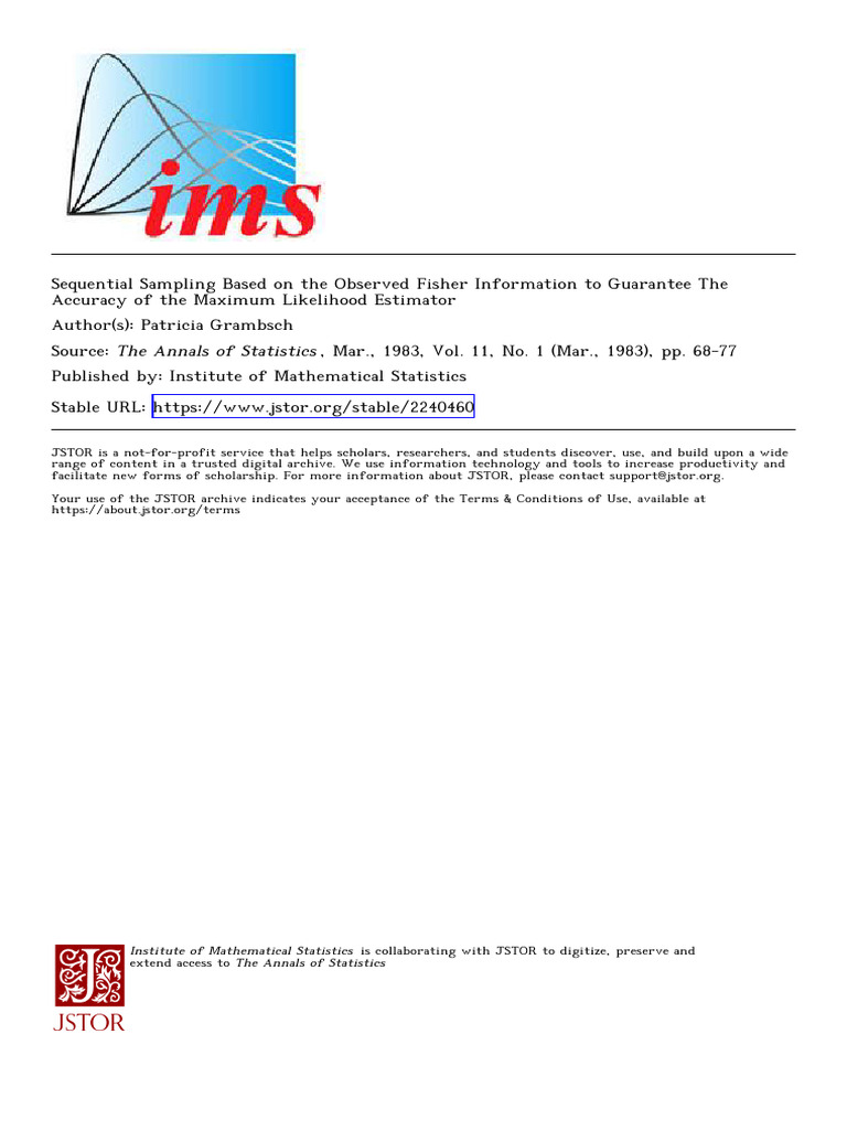 Sequential Sampling for MLE Accuracy | PDF | Statistical Inference ...