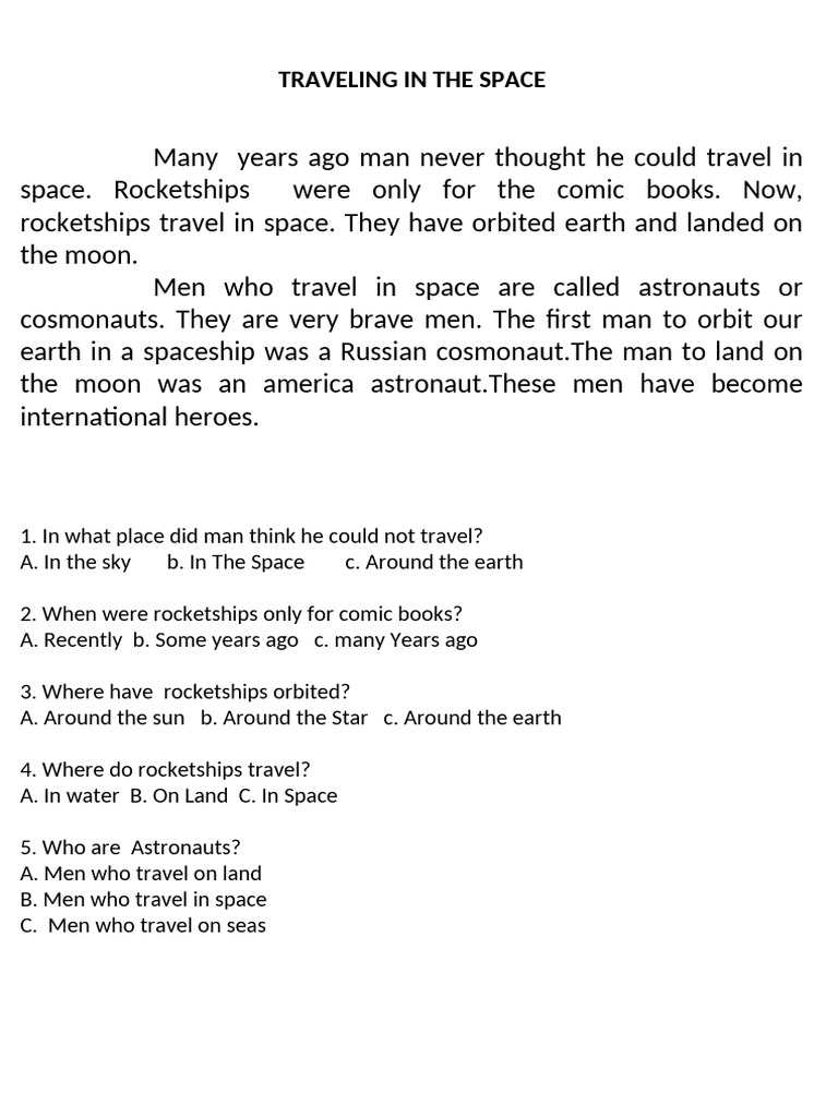 Reading Comprehension Grade 4 | PDF