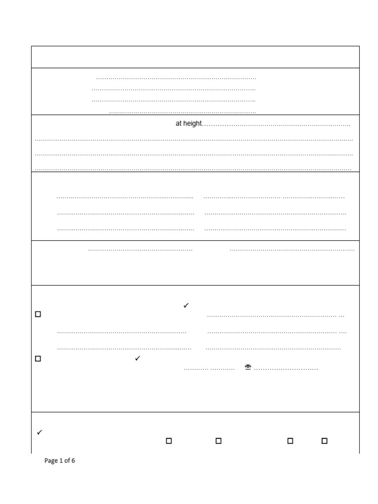 Work at Height Rescue Plan Template | PDF | Emergency | Safety