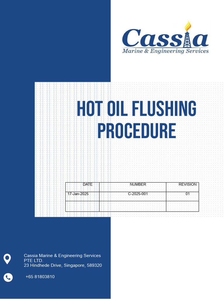Cassia Marine - Hot Oil Flushing Procedure | PDF | Fluid Dynamics ...