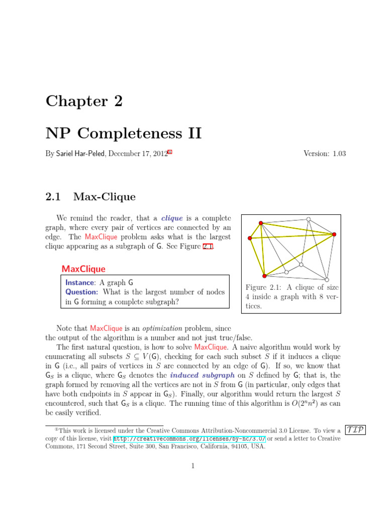 02_npc_II | PDF | Vertex (Graph Theory) | Time Complexity