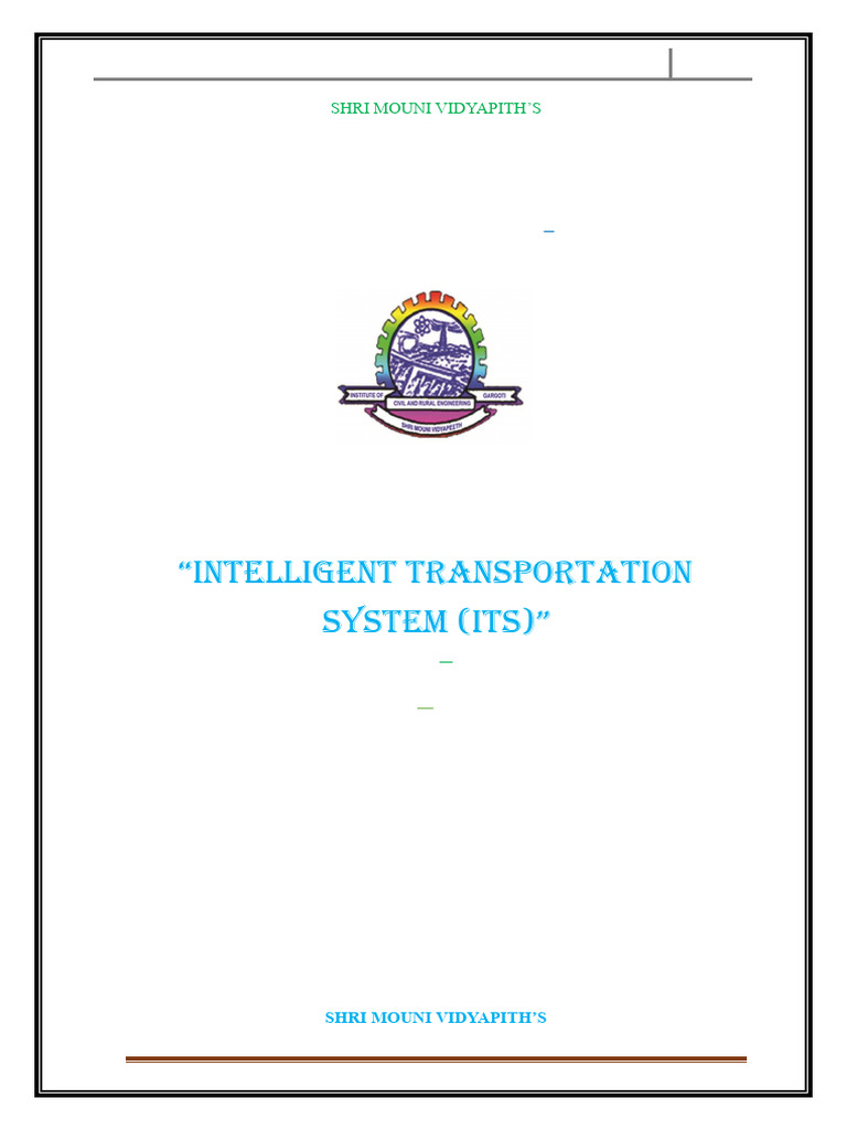 Intelligent Transportation System | PDF | Traffic | Transport