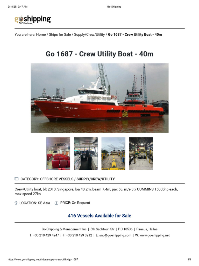 Go Shipping 1687 | PDF