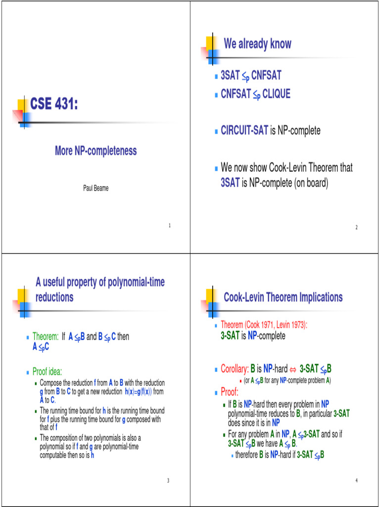 NP More NP Completeness | PDF | Time Complexity | Vertex (Graph Theory)