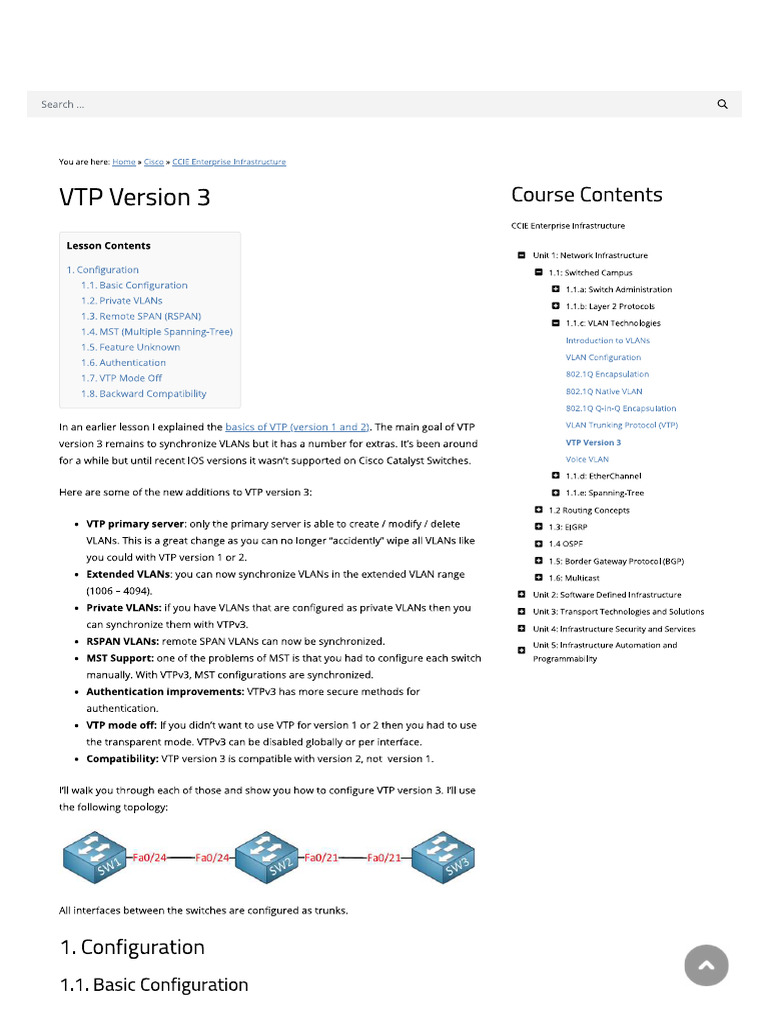 VTP Version 3 | PDF
