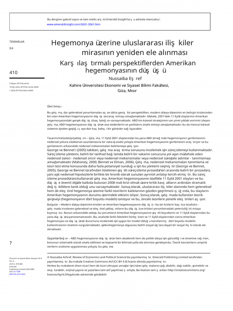 Revisiting International Relations Declining Us Hegemony | PDF