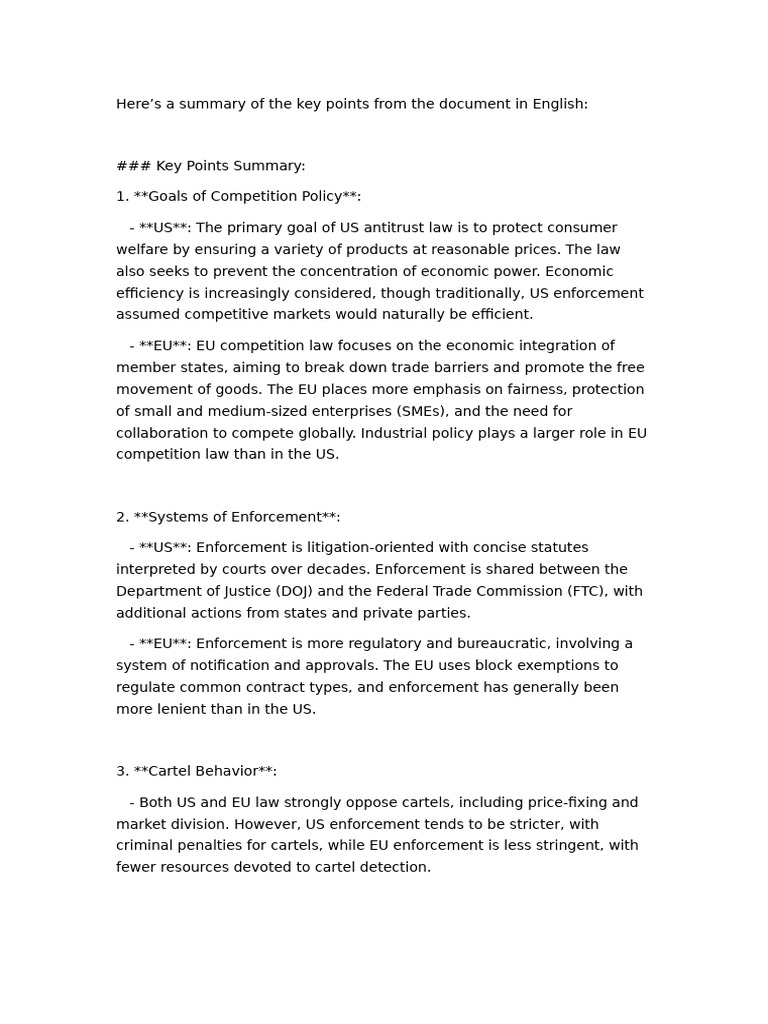 Fox Conclusion | PDF | Competition Law | United States Antitrust Law