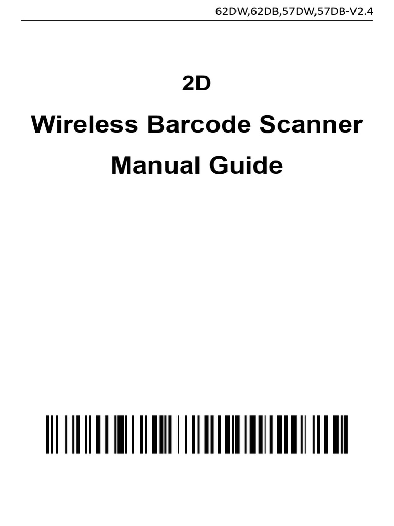 Wireless Barcode Scanner Manual | PDF | Barcode | Image Scanner