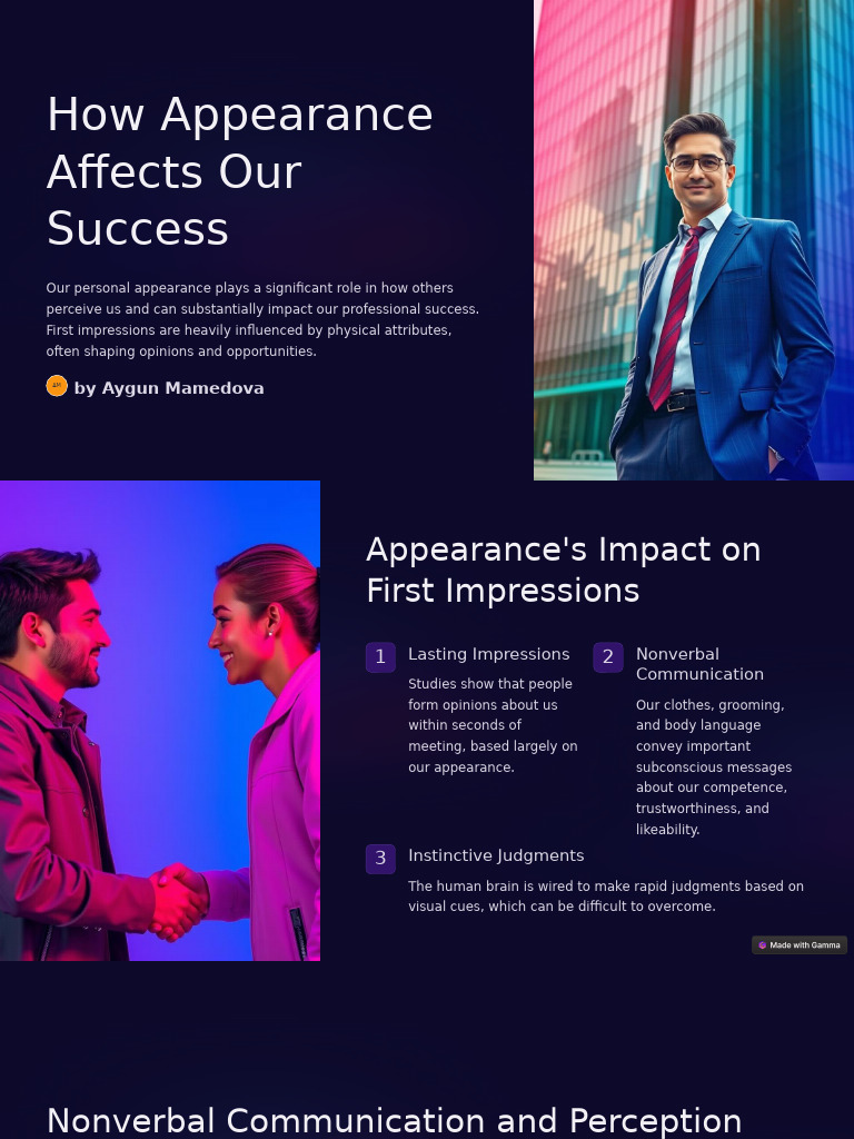 Impact of Appearance on Success | PDF | Bias | Nonverbal Communication