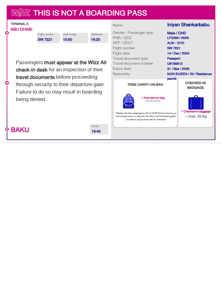 BoardingCard 386878936 AUH GYD | PDF | National Security ...