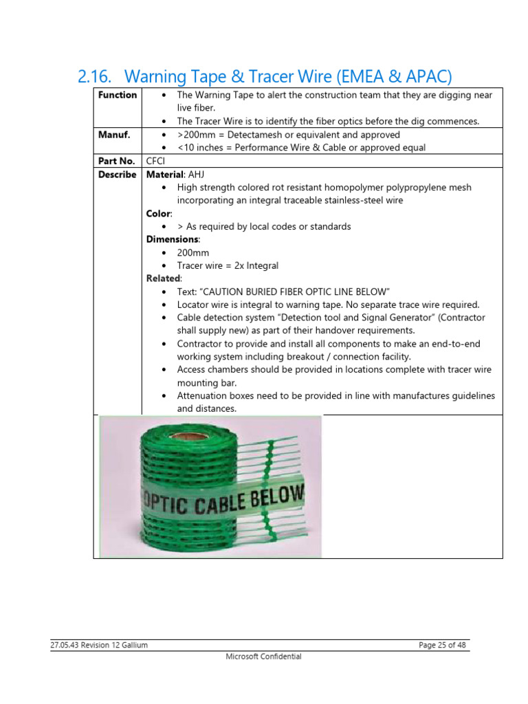 Warning Tape & Tracer Wire Guidelines | PDF