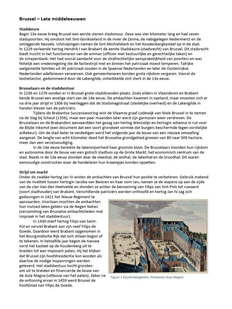V4 - stad_ Brussel (hoge middeleeuwen) | PDF