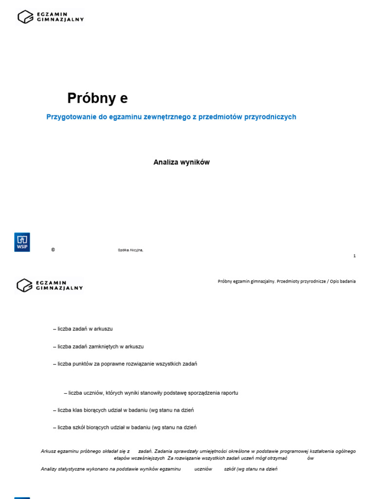 RAPORT_PRÓBNY_EGZAMIN_GIM_KL3_II_2018_PRZYR | PDF