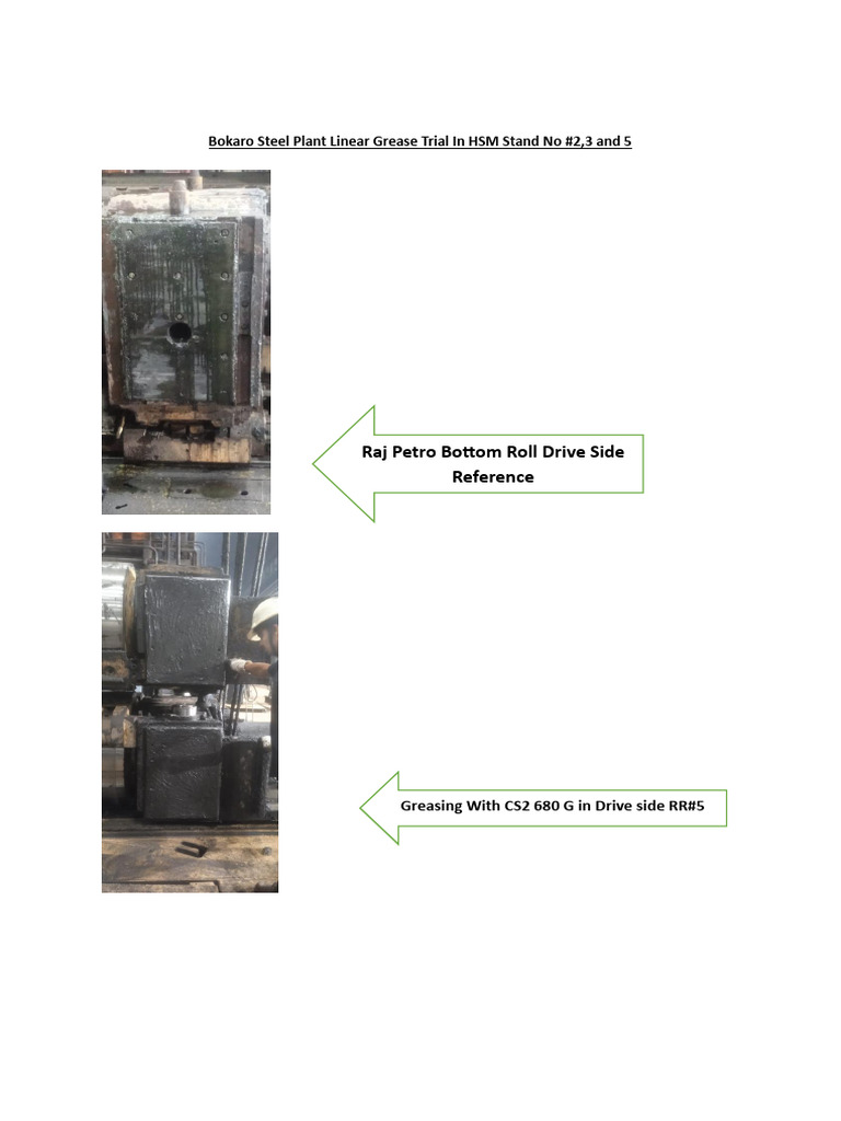 Bokaro Steel Plant Linear Grease Trial in HSM Stand No 6 | PDF