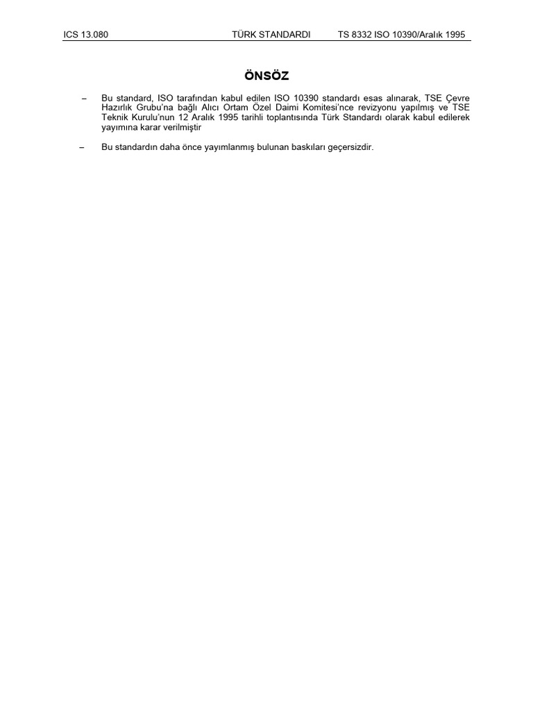 TS 8332 Iso 10390 | PDF