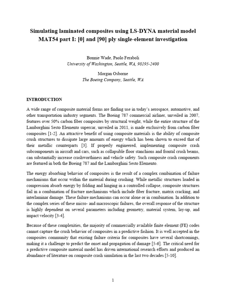 Simulating Laminated Composites Using LS | PDF | Composite Material ...