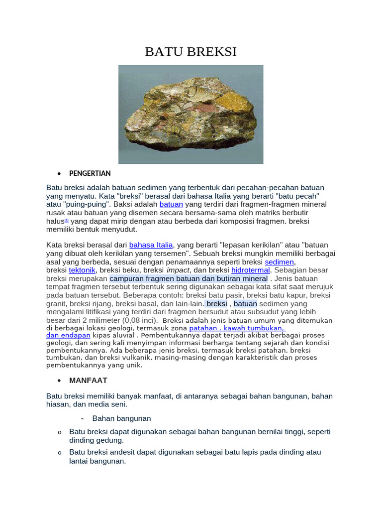 Batu Breksi | PDF