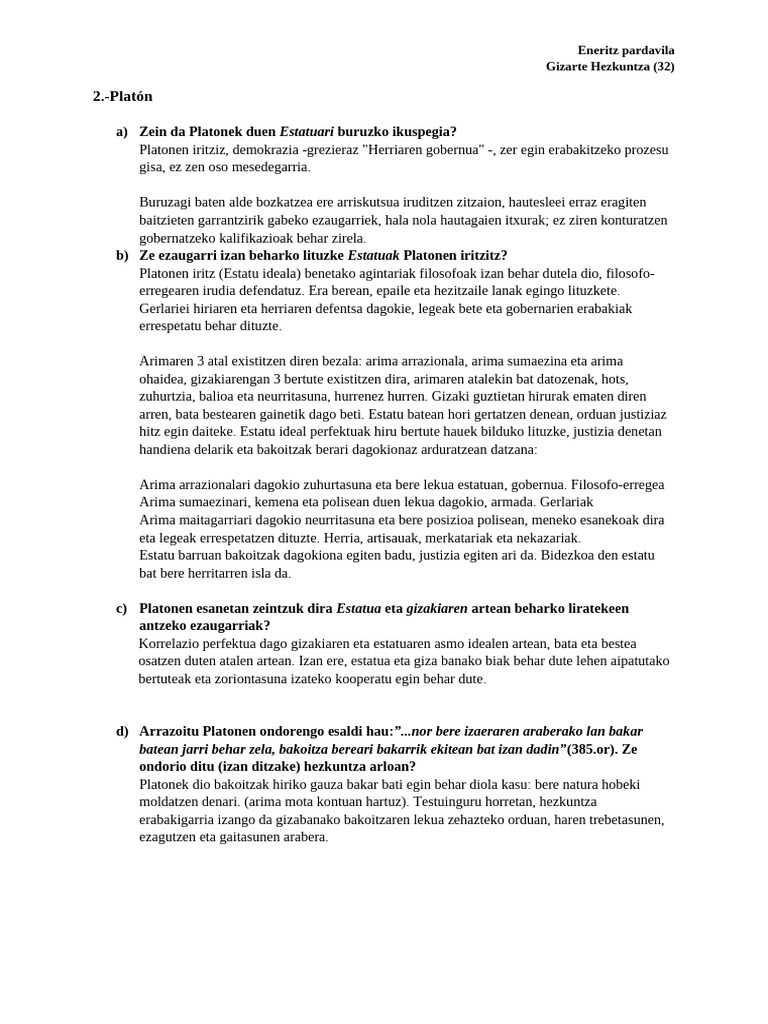 Eneritz Platon | PDF