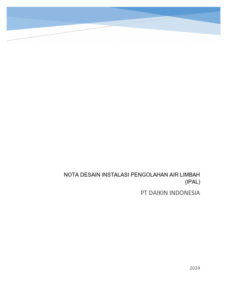 Nota Desain IPAL DAI01 - R1a | PDF