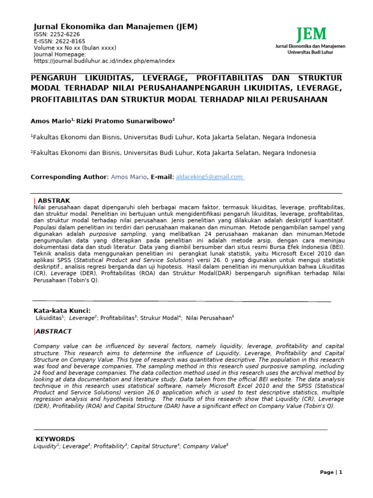 Template JEM 2025 | PDF