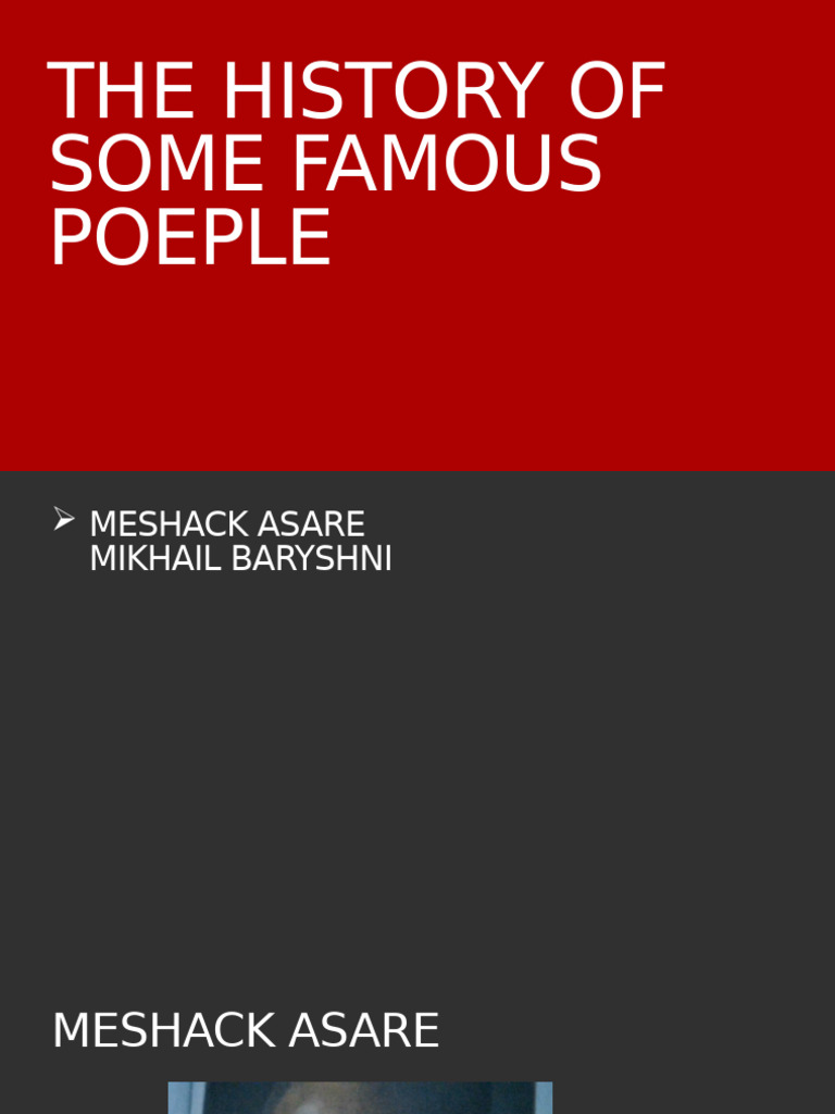 Biography of Meshack Asare | PDF