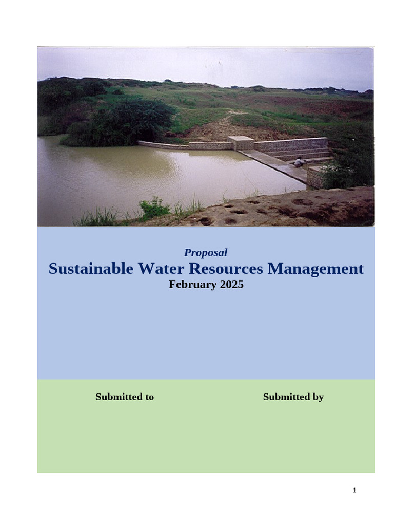 Sustainable Water Management Proposal | PDF | Soil | Agriculture