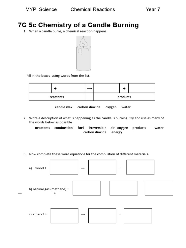 7C 5c Burning A Candle | PDF