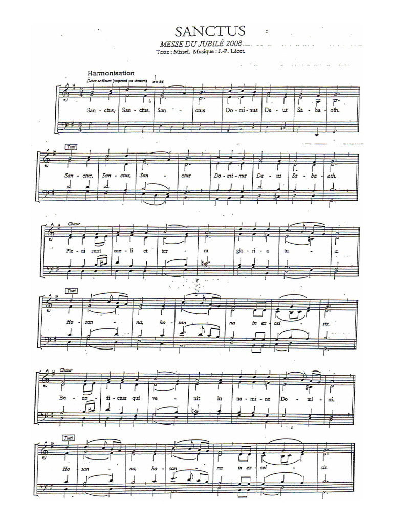 Sanctus Messe Du Jubilé 2008 169 | PDF