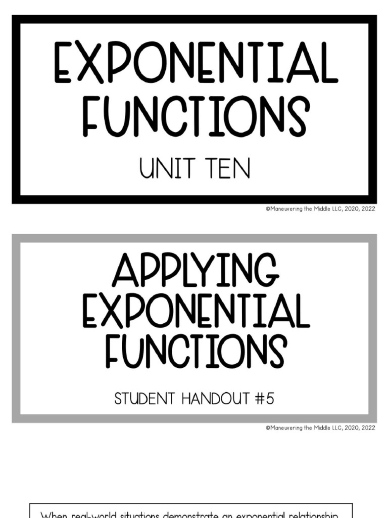 SH5-Applying Exponential Functions | PDF
