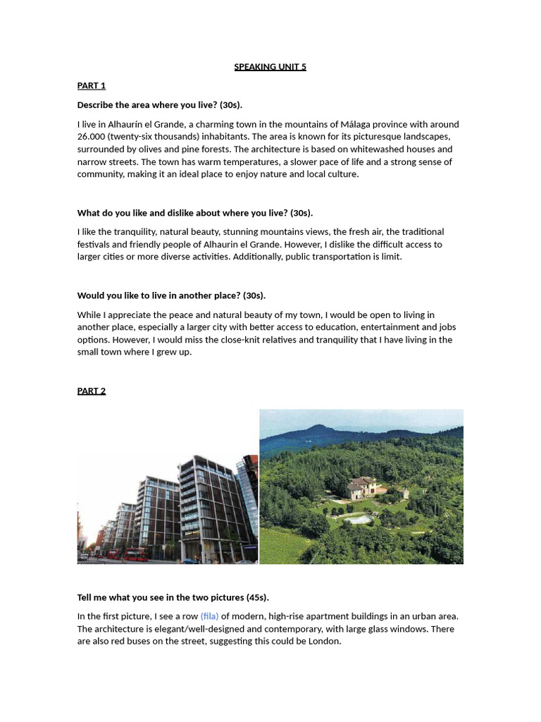 Speaking Unit 5 Pdf