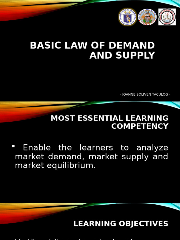 PPT3 - AE - Law of Demand and Supply | PDF | Demand | Supply (Economics)