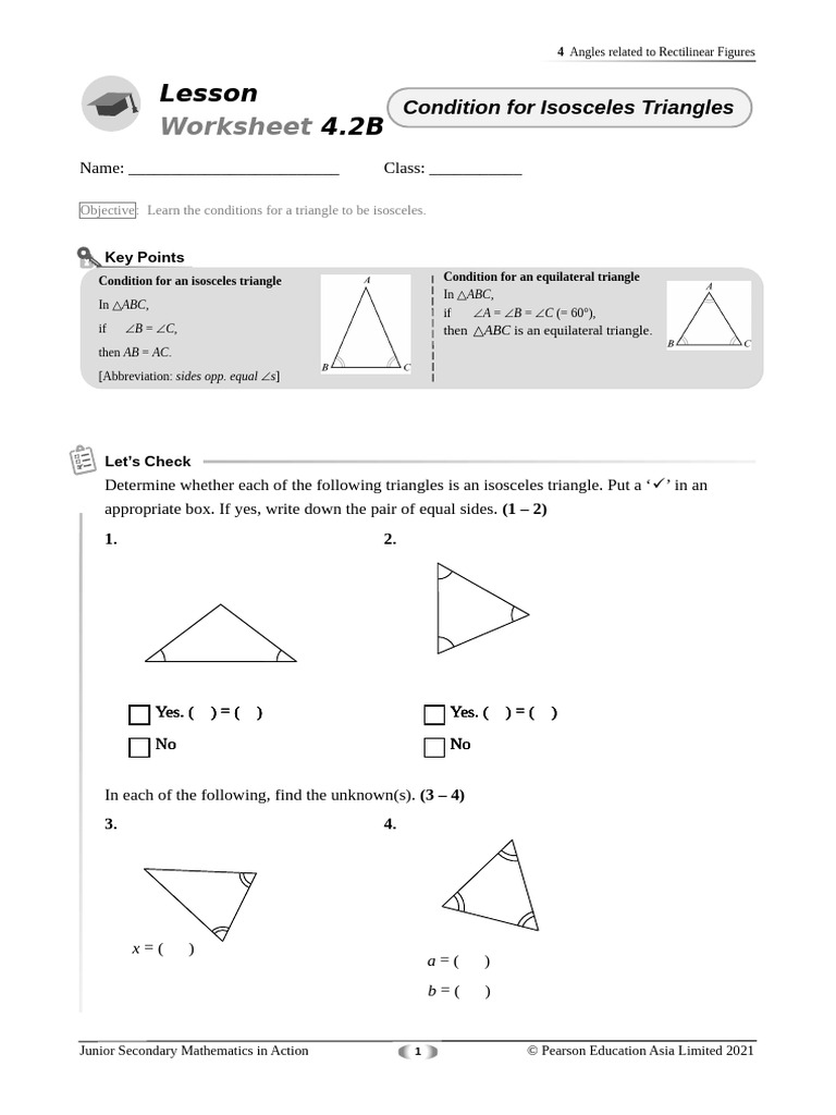 Isosceles Triangle Conditions Explained | PDF | Triangle | Elementary Mathematics