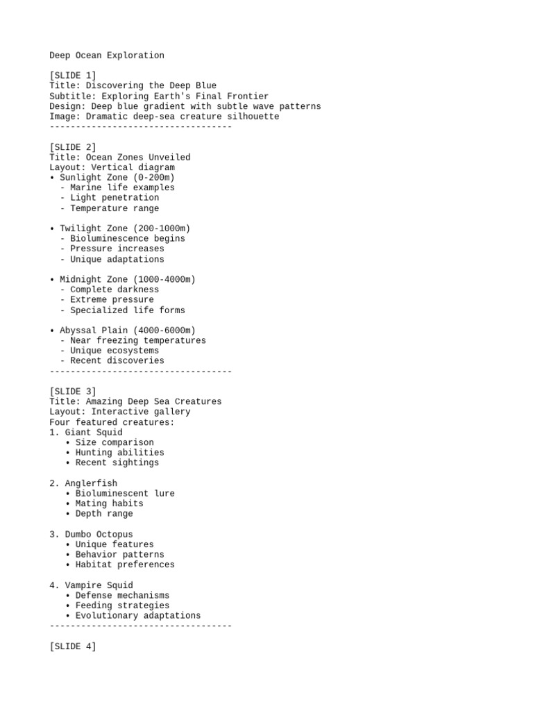 Deep Ocean Exploration | PDF