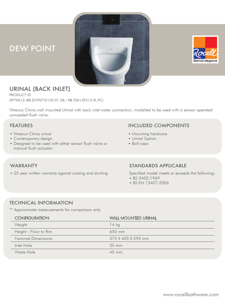 Vitreous China Wall-Mounted Urinal | PDF