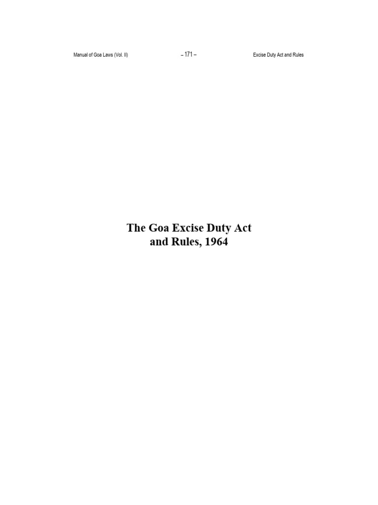 Excise Duty Act and Rules | PDF | License | Search Warrant