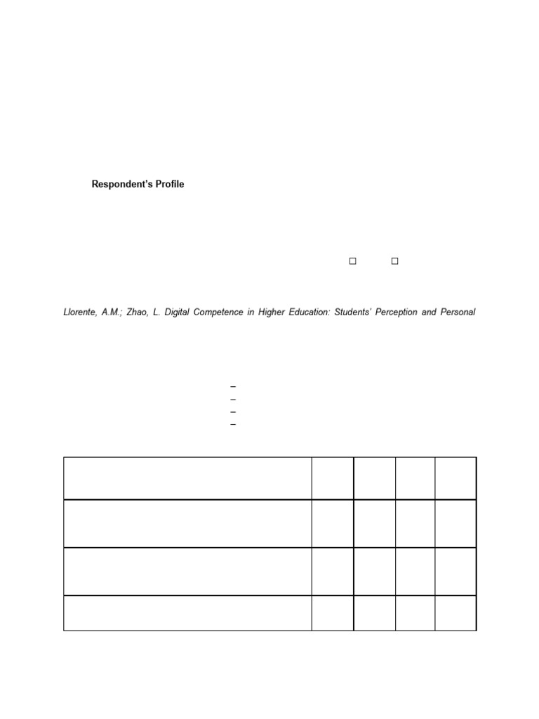 Digital Literacy Assessment Questionnaire | PDF | Multimedia ...