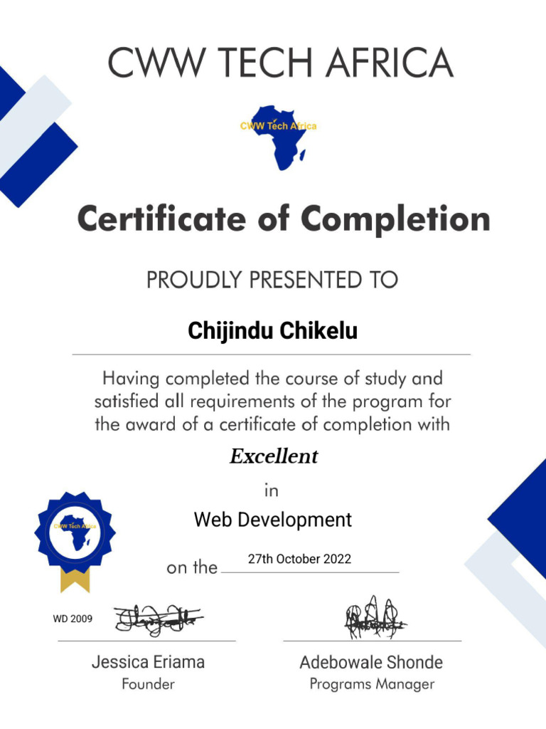 Chijindu Chikelu WD 2009 | PDF