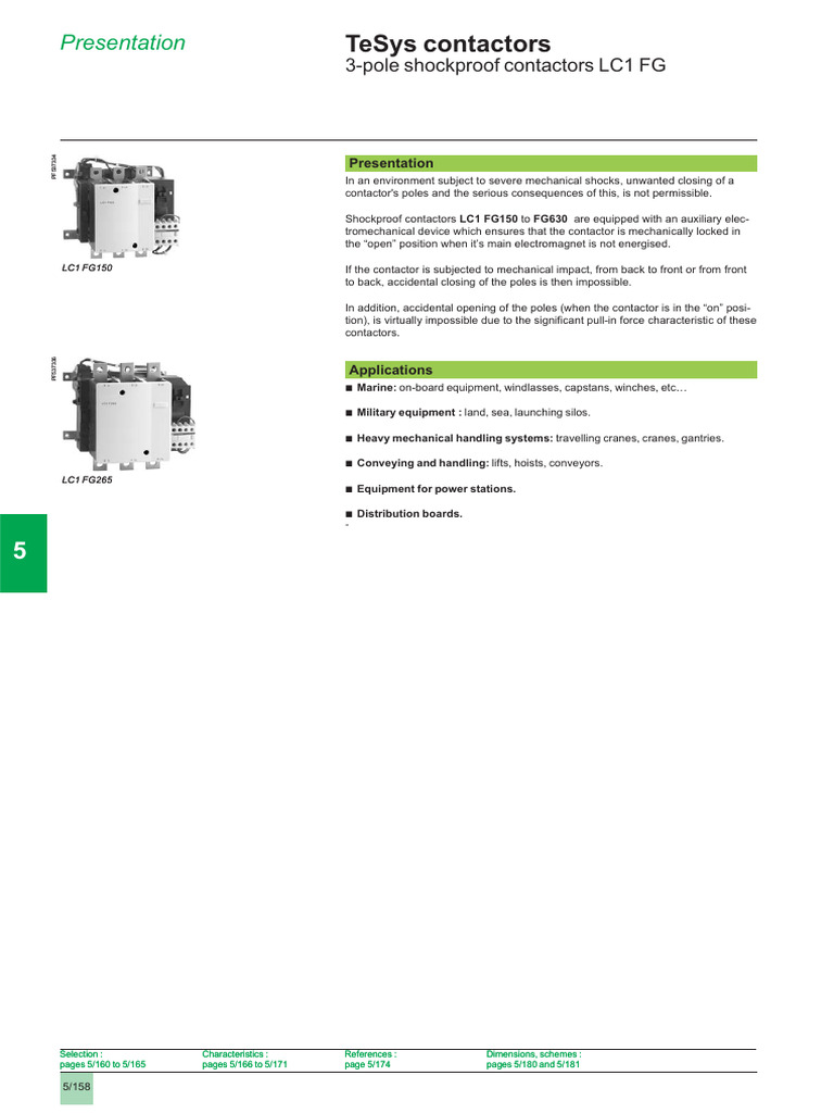 Schneider Contactor Catalogue - 159 | PDF