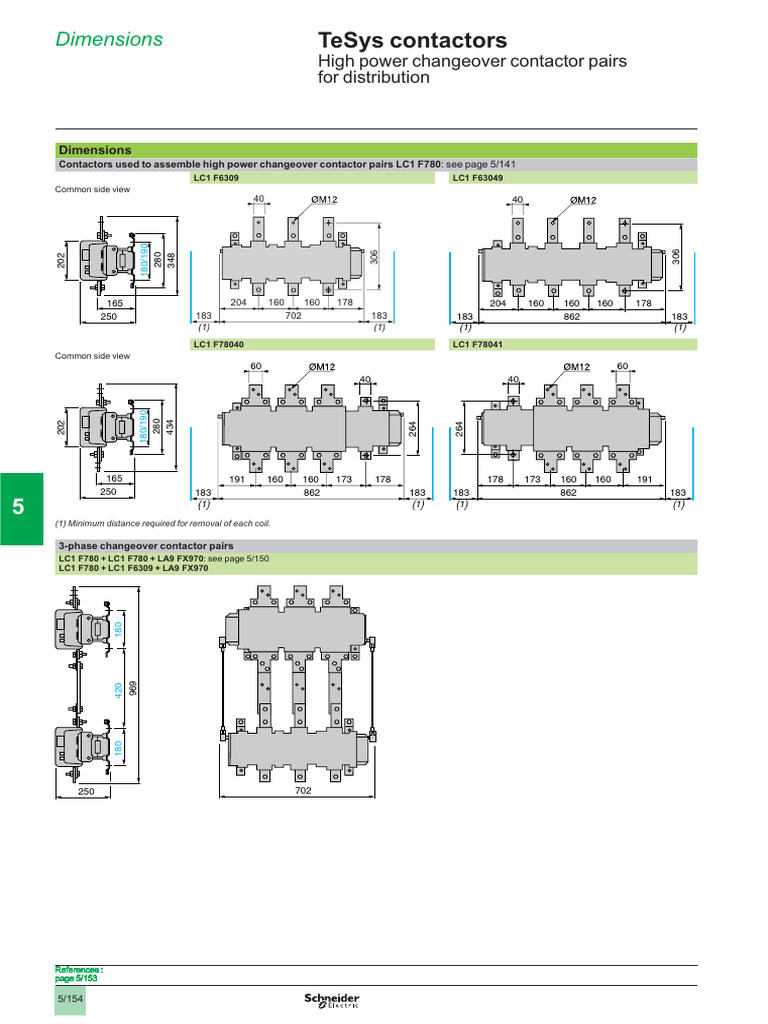 Schneider Contactor Catalogue - 155 | PDF