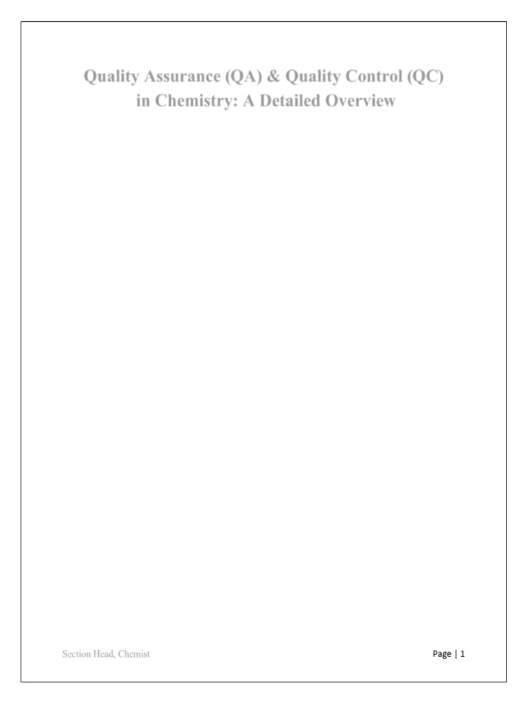 Quality Assurance Quality Control 1738734105 | PDF | Quality Assurance ...
